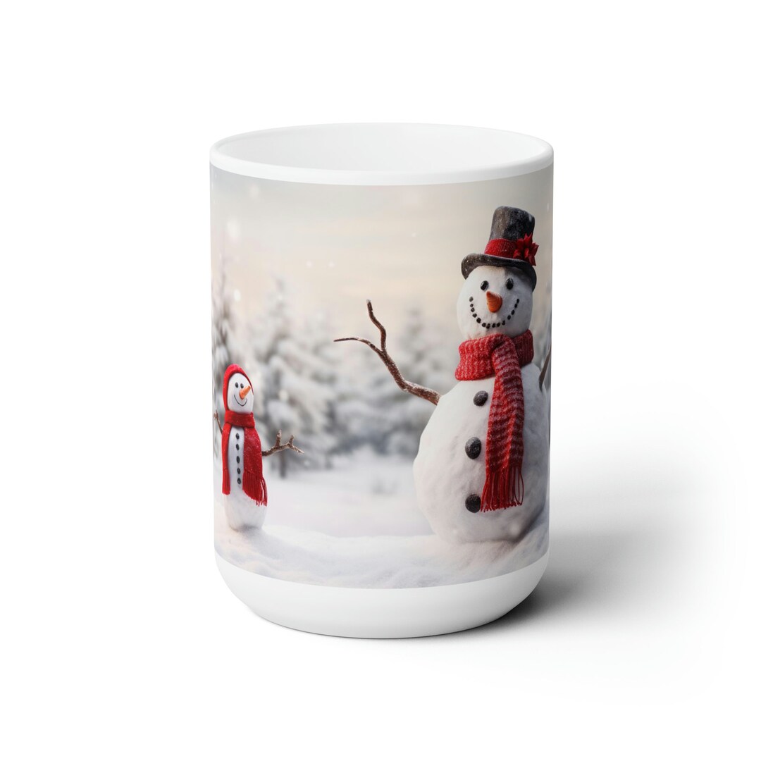 Winter Mug, Snowman Mug, Snowy Mug, Cozy Mug, Coffee Mug, Festive Mug ...