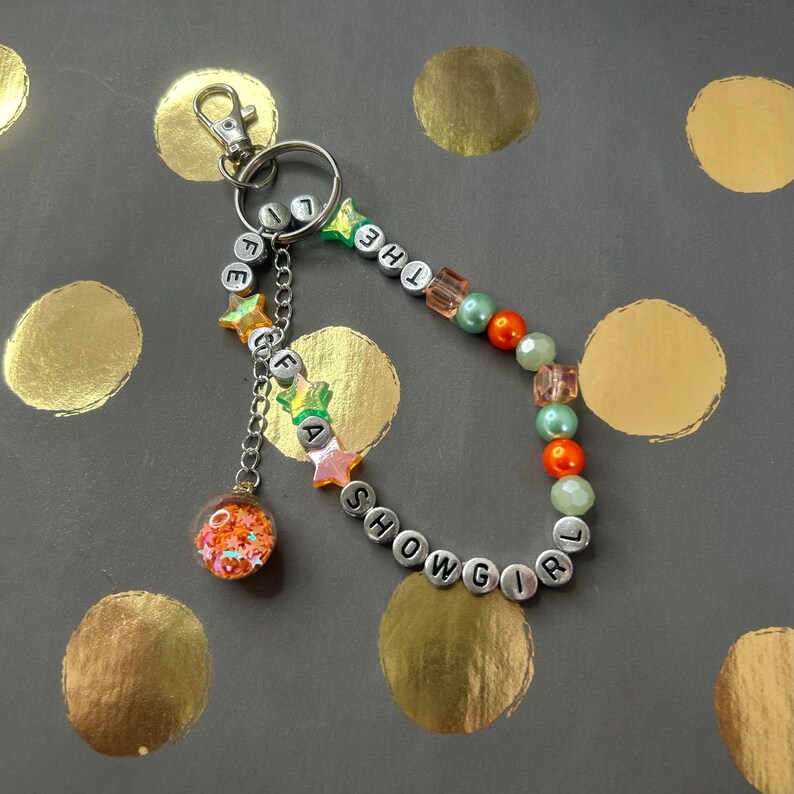 Taylor TS12 Inspired Life of a Showgirl Handmade Beaded Keychain Keyring - Etsy