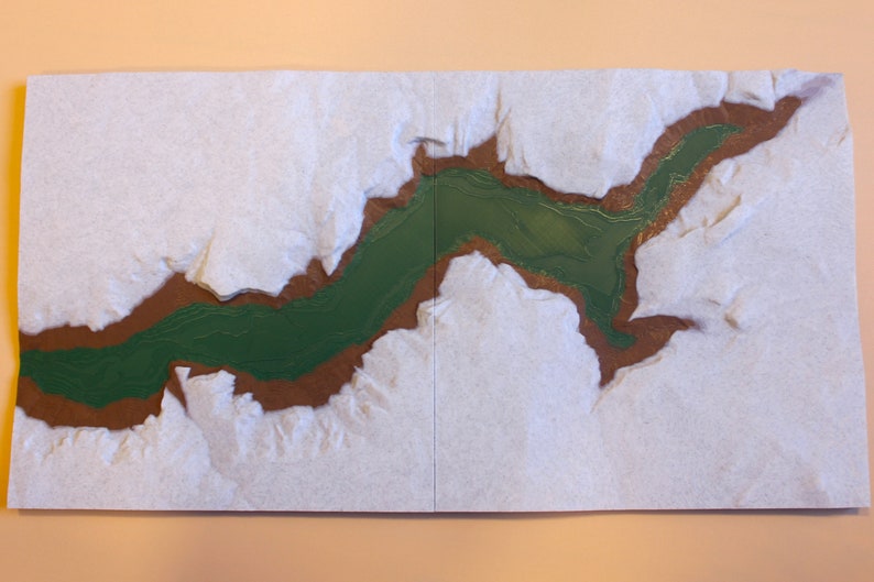 Custom Region 3D Color Topographical Map - Etsy