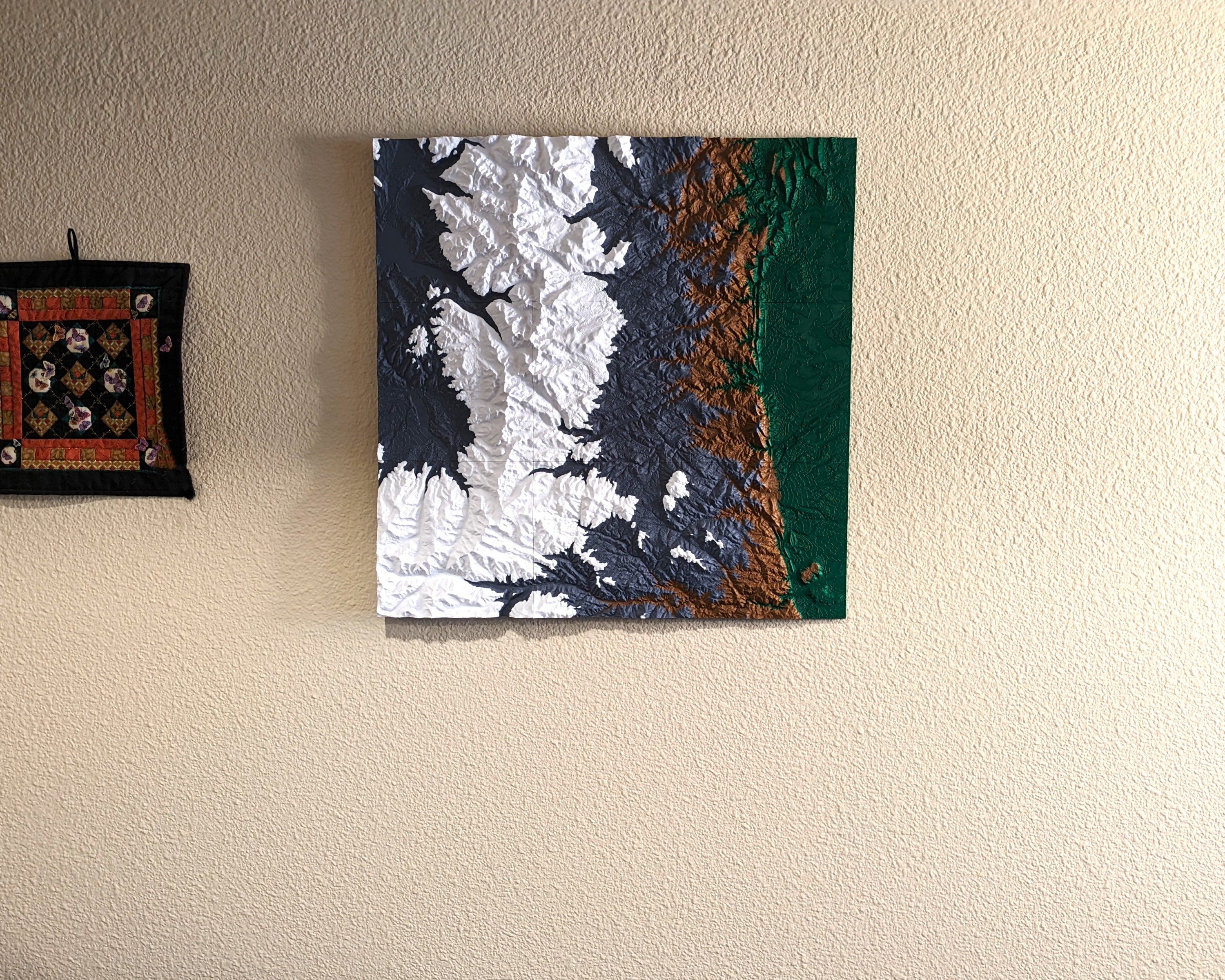 Wall-scale Custom Topographic Map Art - Etsy