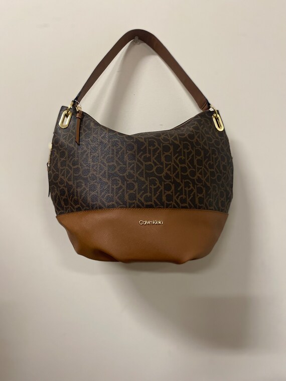 CALVIN KLEIN Brown Shoulder Bag Pre owned just Like New Etsy