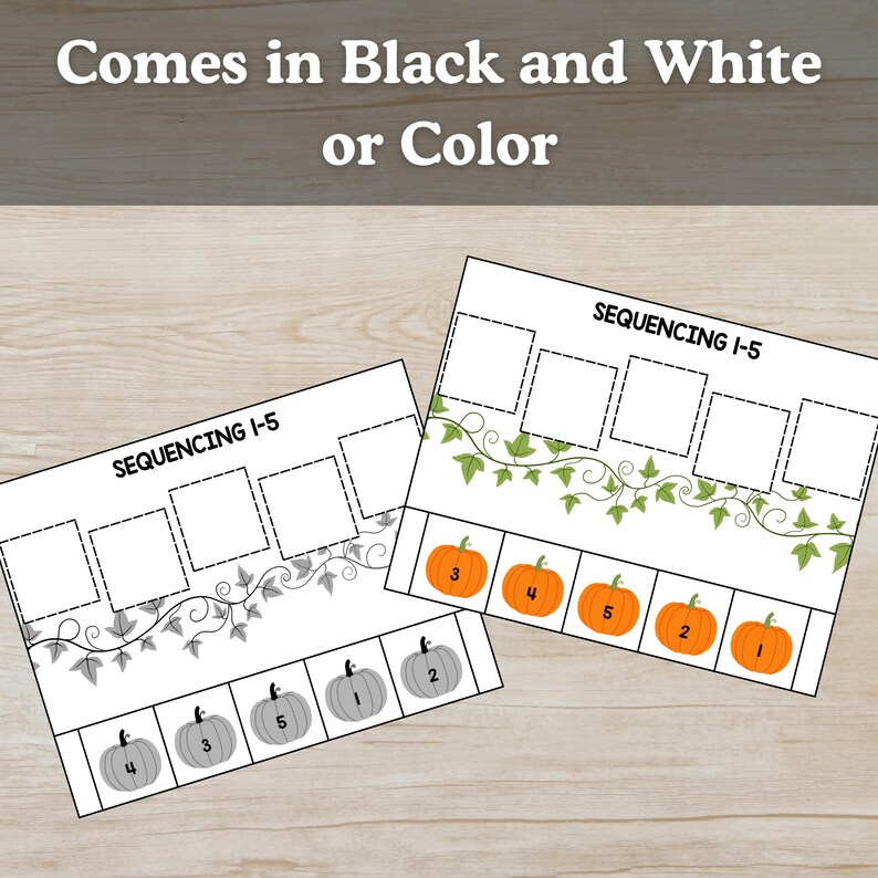 Sequencing Worksheet 1-5 Pre-k and Kindergarten - Cut and Paste ...