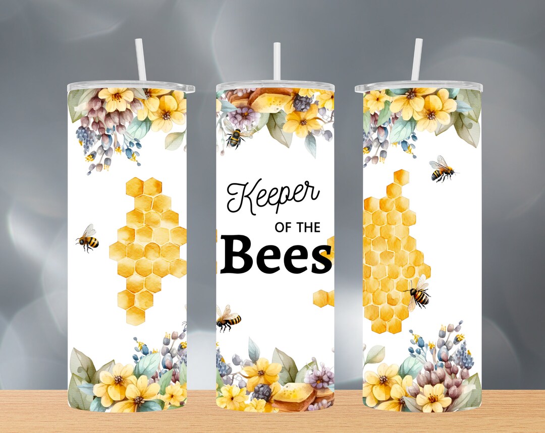 Honey Bee Keeper 20 Oz Skinny Tumbler Sublimation Design Digital ...