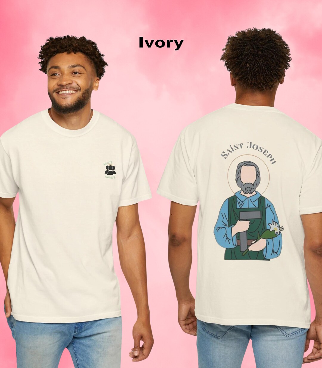Unisex Saint Joseph T-shirt Back Design - Etsy