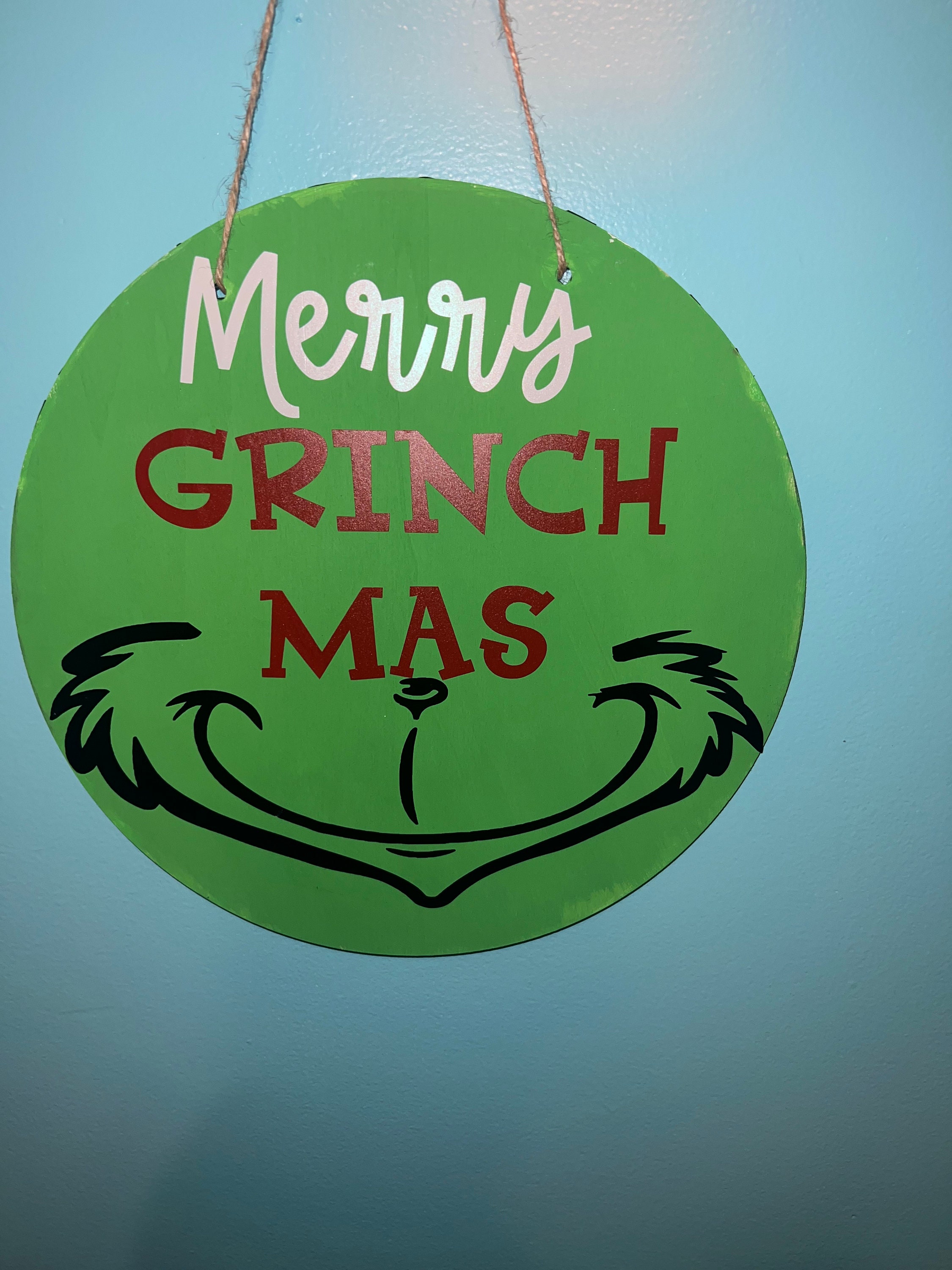 Grinch Door Sign. Christmas Door Sign - Etsy