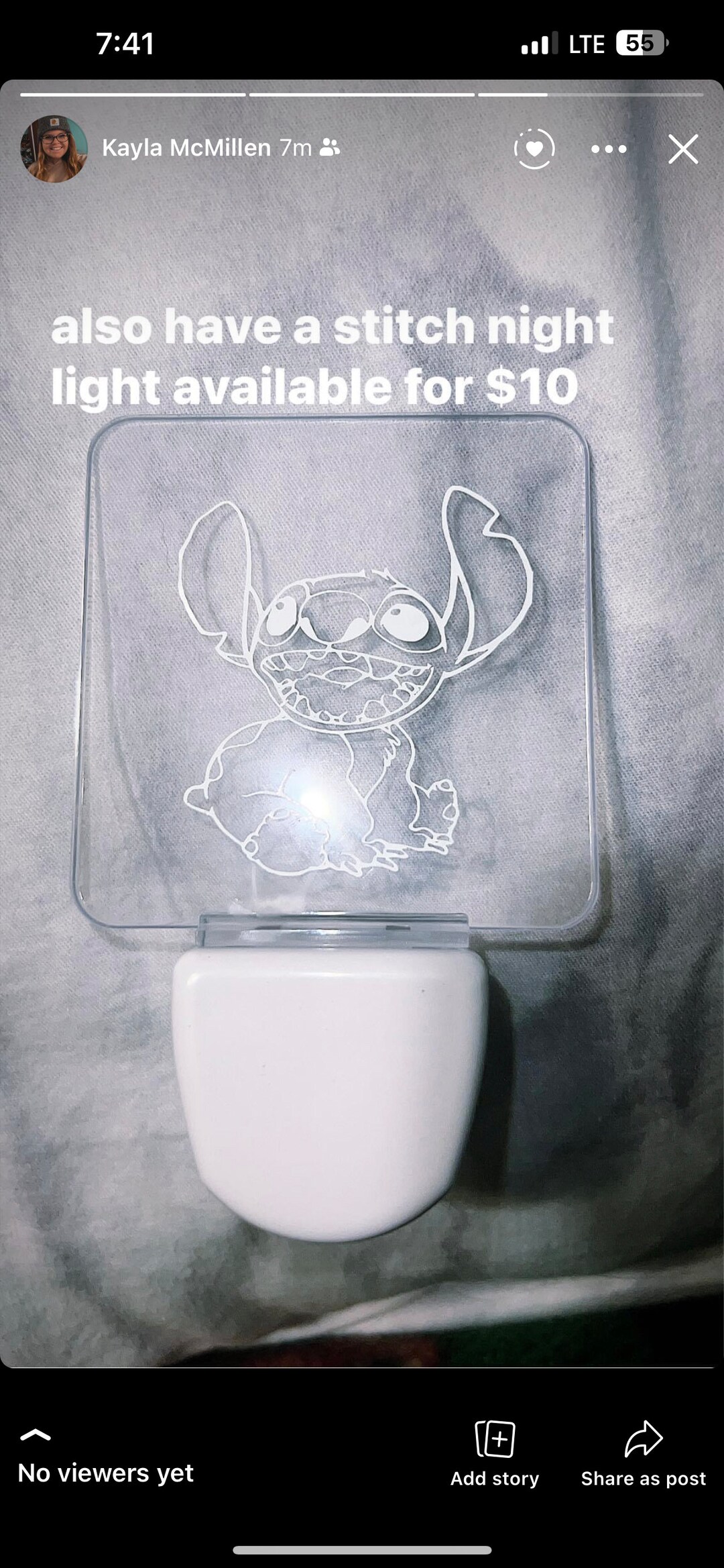 Stitch Night Light - Etsy