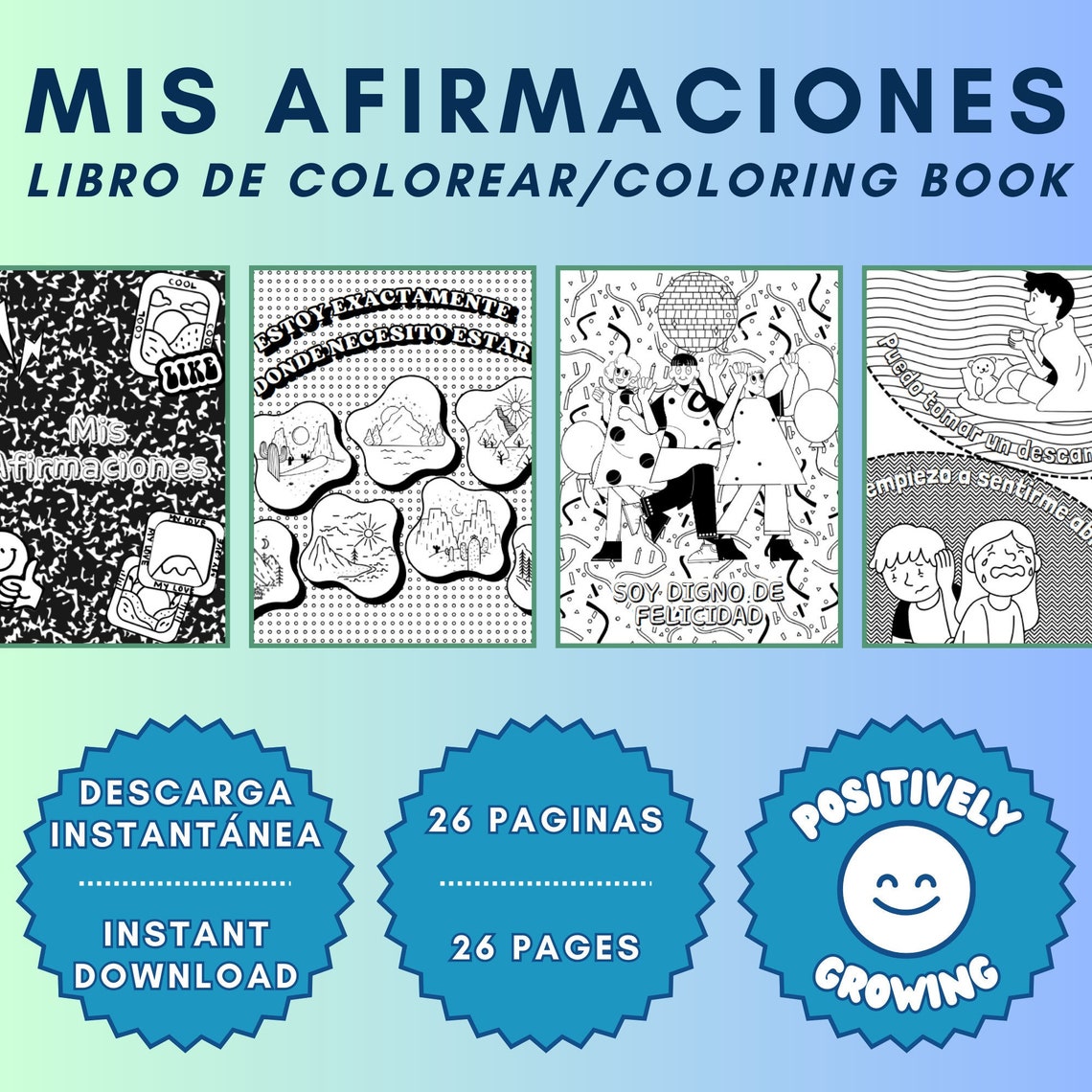 Mis Afirmaciones Libro De Colorear Para Imprimir / Printable Coloring ...