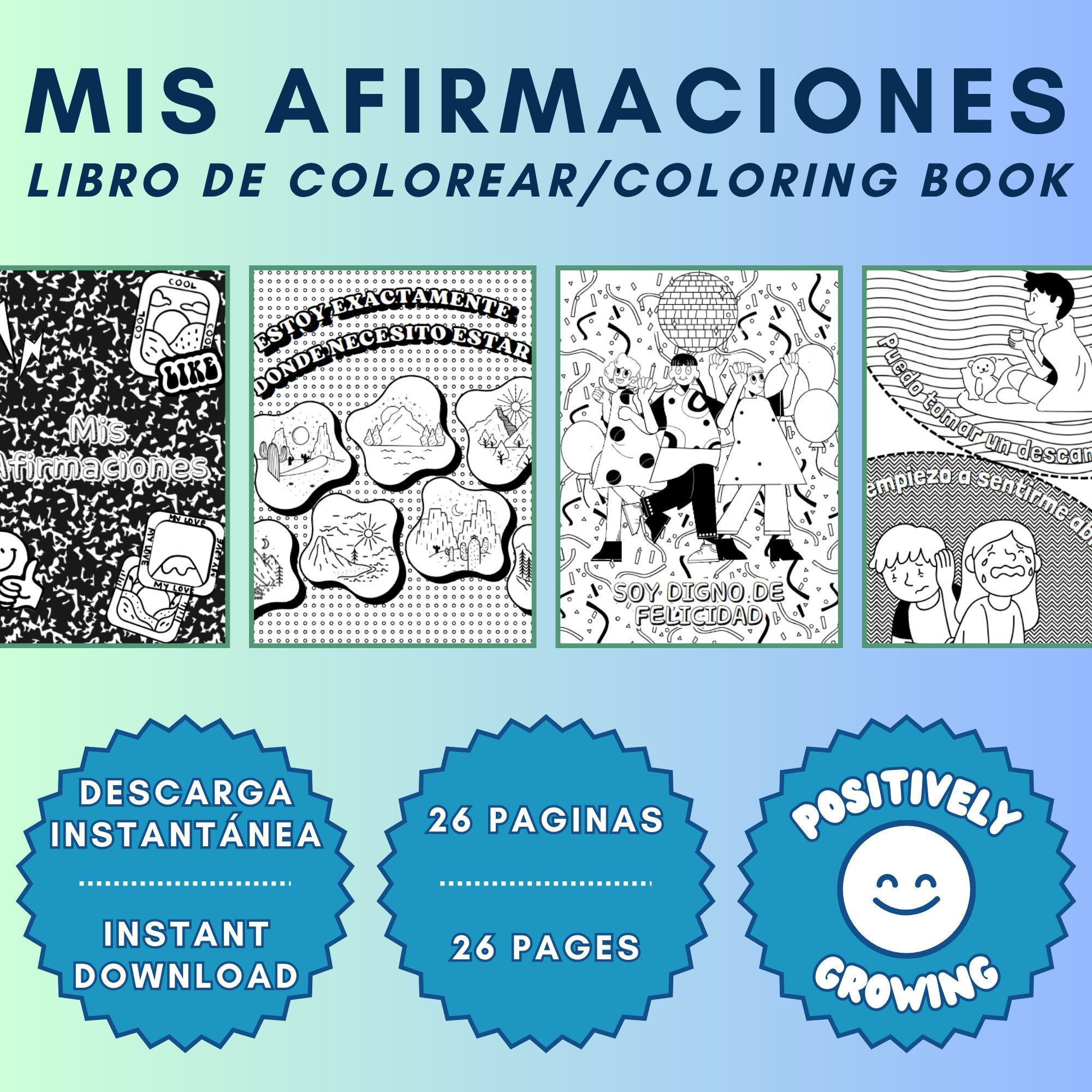 Mis Afirmaciones - Libro De Colorear Para Imprimir / Printable Coloring ...
