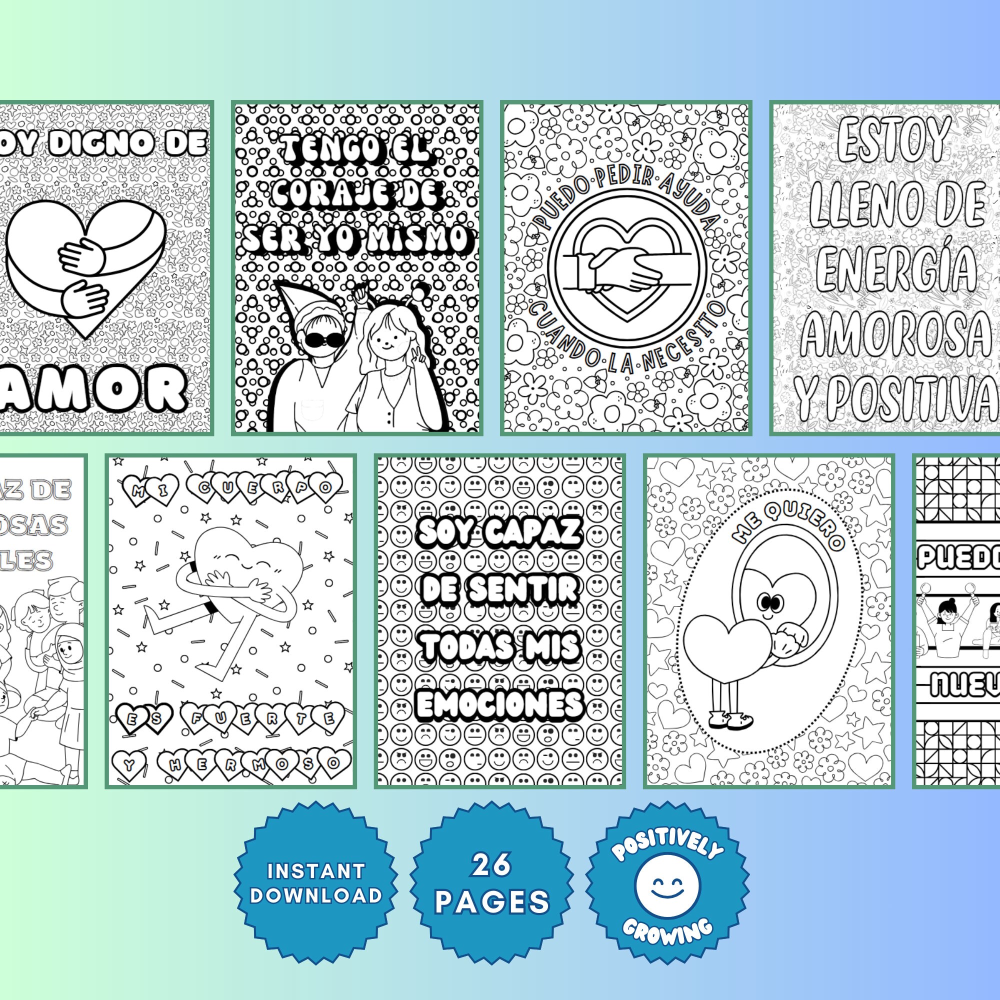Mis Afirmaciones - Libro De Colorear Para Imprimir / Printable Coloring ...