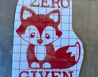 Zero Fox Given Waterslide Decal for Tumblers - Etsy