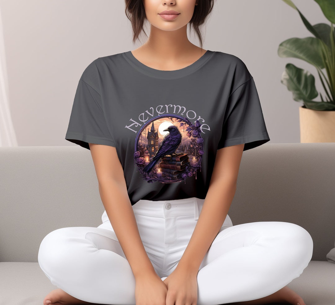 Edgar Allan Poe Shirt, Nevermore the Raven Tee, Book Lover Gift ...