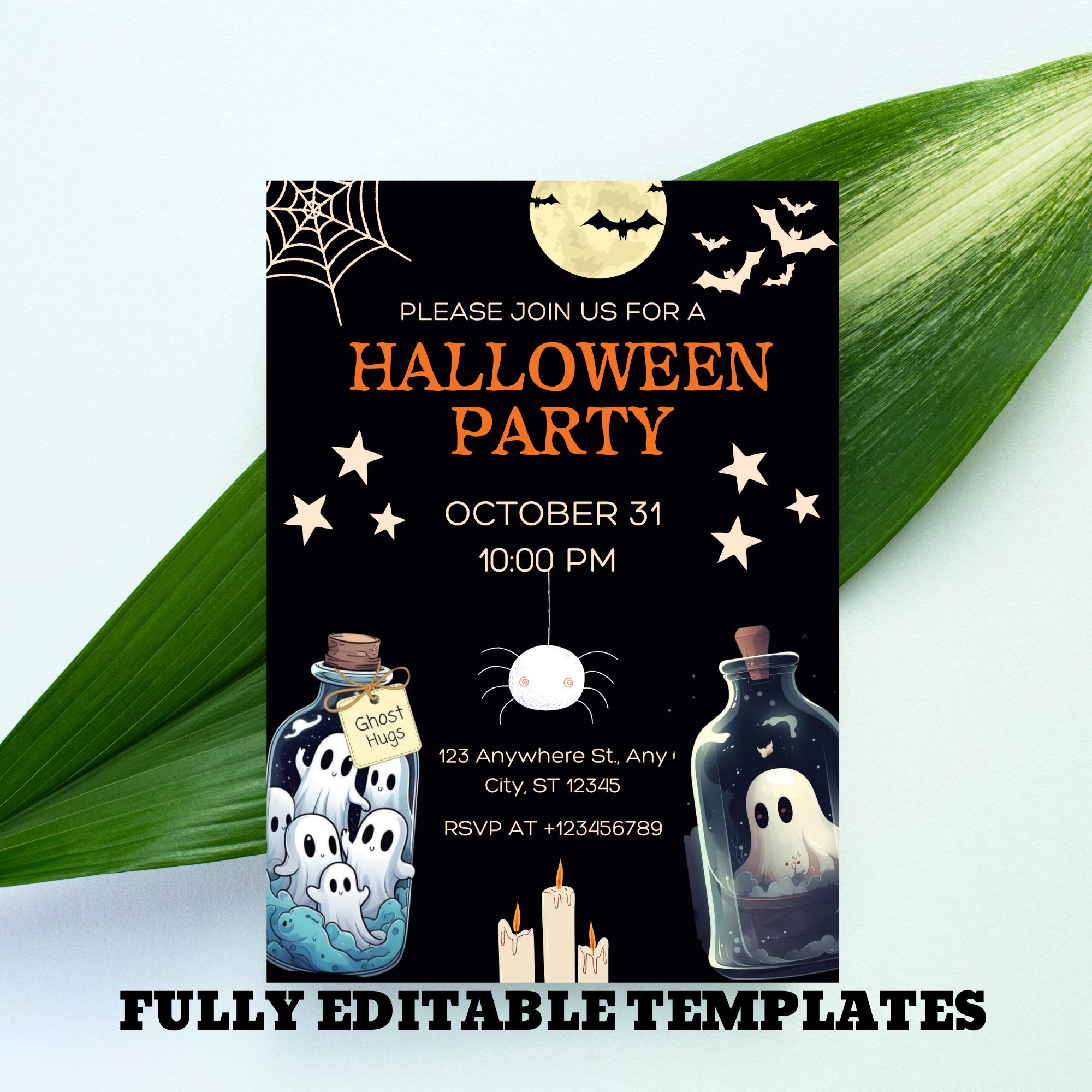 Editable Halloween Invitation Template, Spooktacular Halloween Invites ...