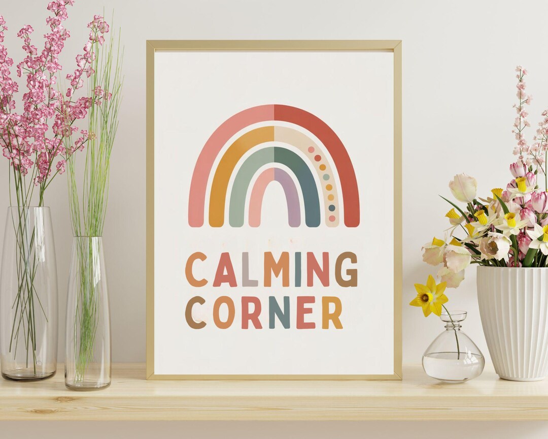 Calming Corner Poster, Grounding Strategies, Emotional Regulation ...