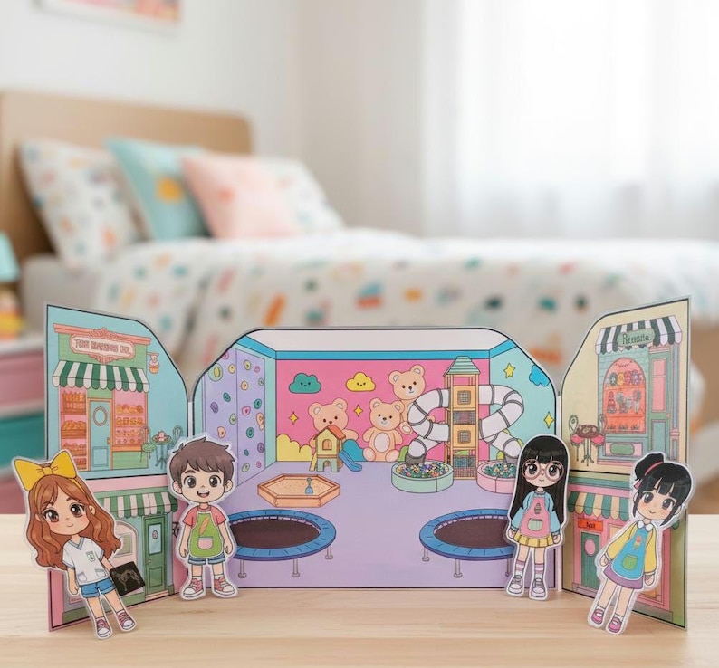 Printable Shopping Mall Playset – DIY Papercraft Town (PDF Download) - Etsy