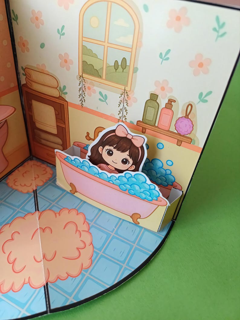 DIY Printable Paper Dollhouse Kit | 3D Cut & Build Playhouse (digital ...