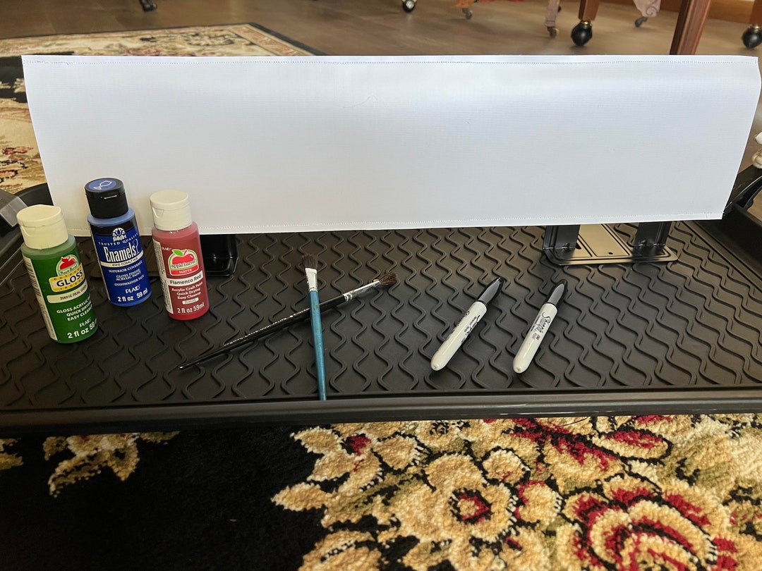 DIY BLANK 24 Inch White Vinyl Sign Banner, Use Behind Sheet Cake, Party ...