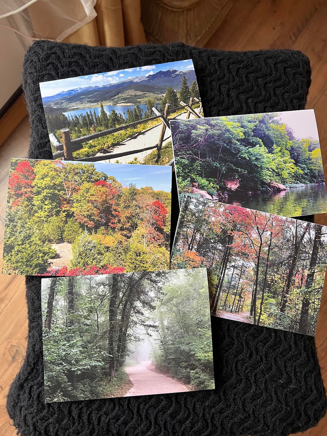 Greeting Card Original Photo Scenery Set, 5 Card Bundle With Envelopes ...