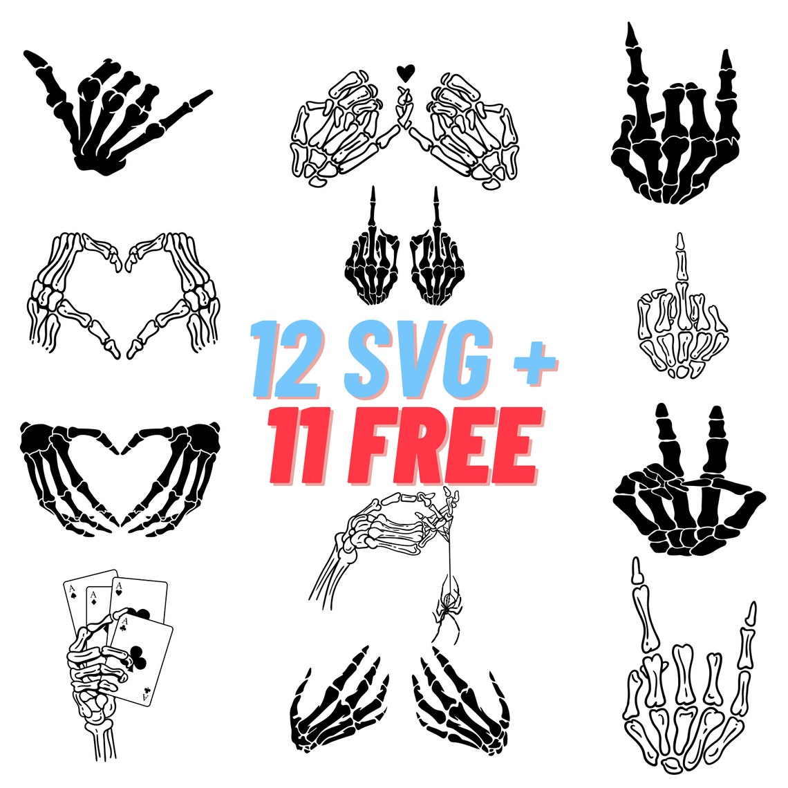Skeleton Hands Svg Halloween Svg Bundle Skeleton Png Hands - Etsy