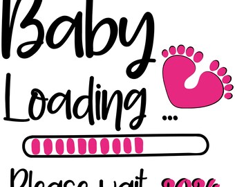 BABY Loading Svg, New Baby Svg, Baby Loading Progress Bar Svg, Please ...