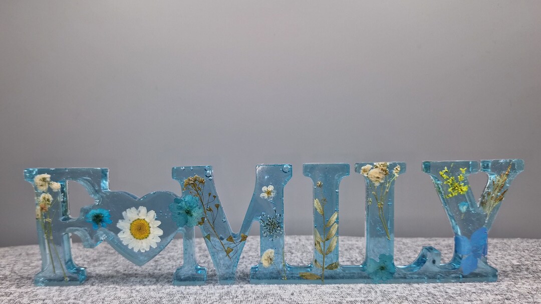 Blue Floral Family Sign, Black Floral Family Sign - Etsy