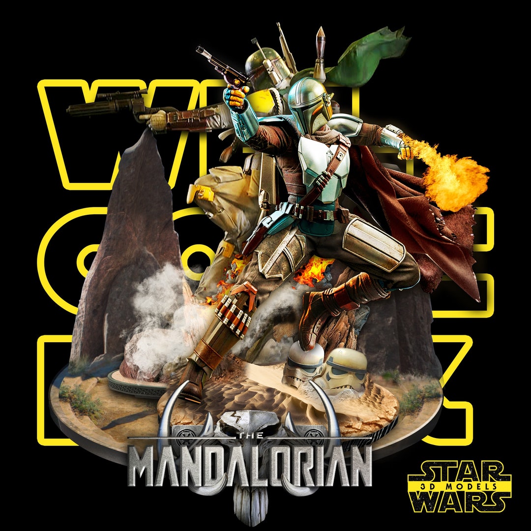 The Mandalorian Hand Painted Resin Figure Join the Galactic - Etsy