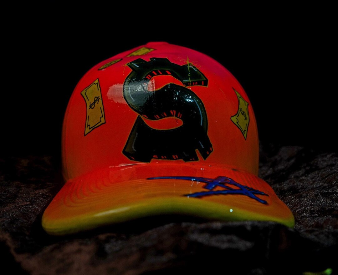 3D Printed Urban Cap, Real Size! Hand Painted and Graffitied, With ...