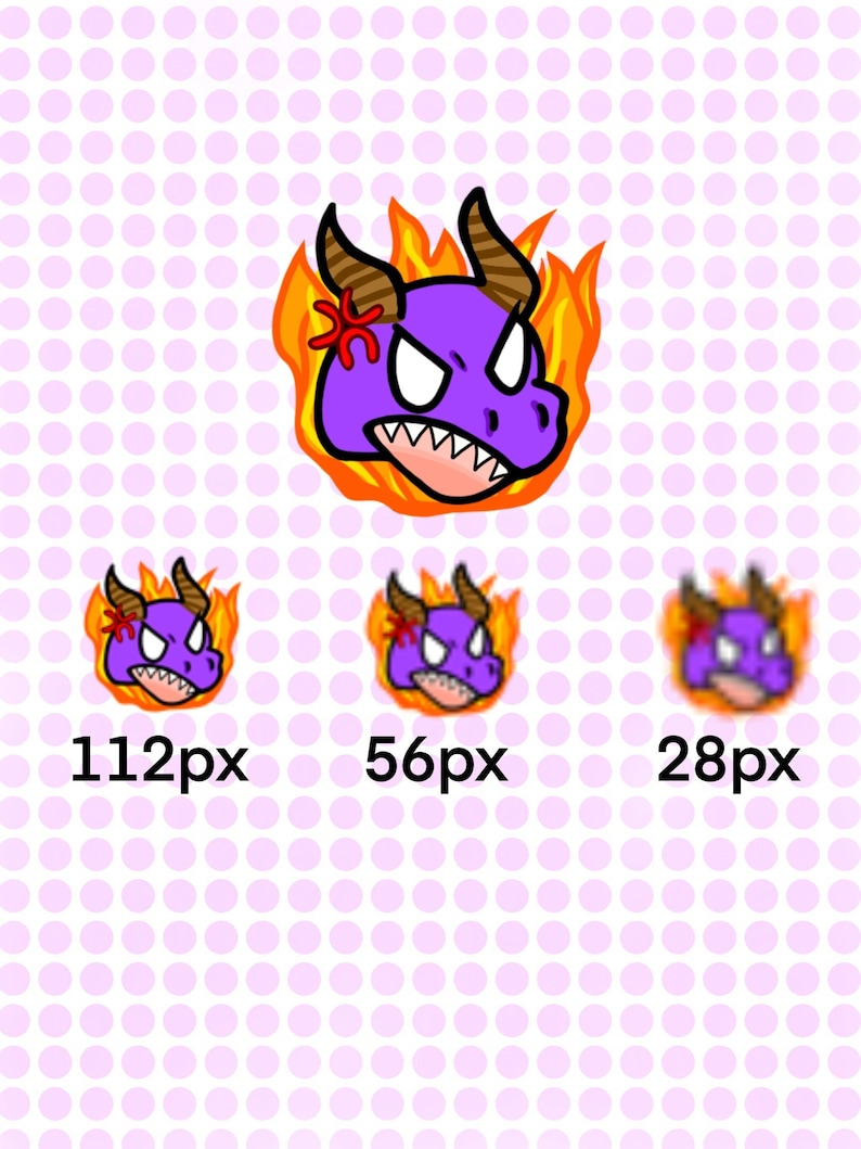 Purple Dragon Emote | Rage Twitch Emote - Etsy