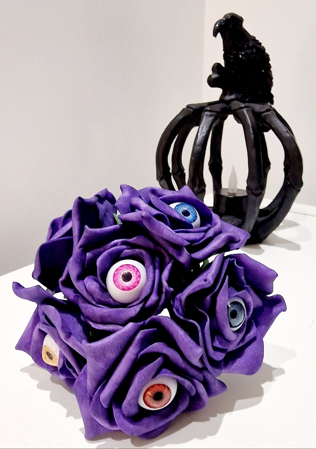 Purple Gothic Bouquet - All Seeing Eye Flowers, Goth Flowers, Home ...