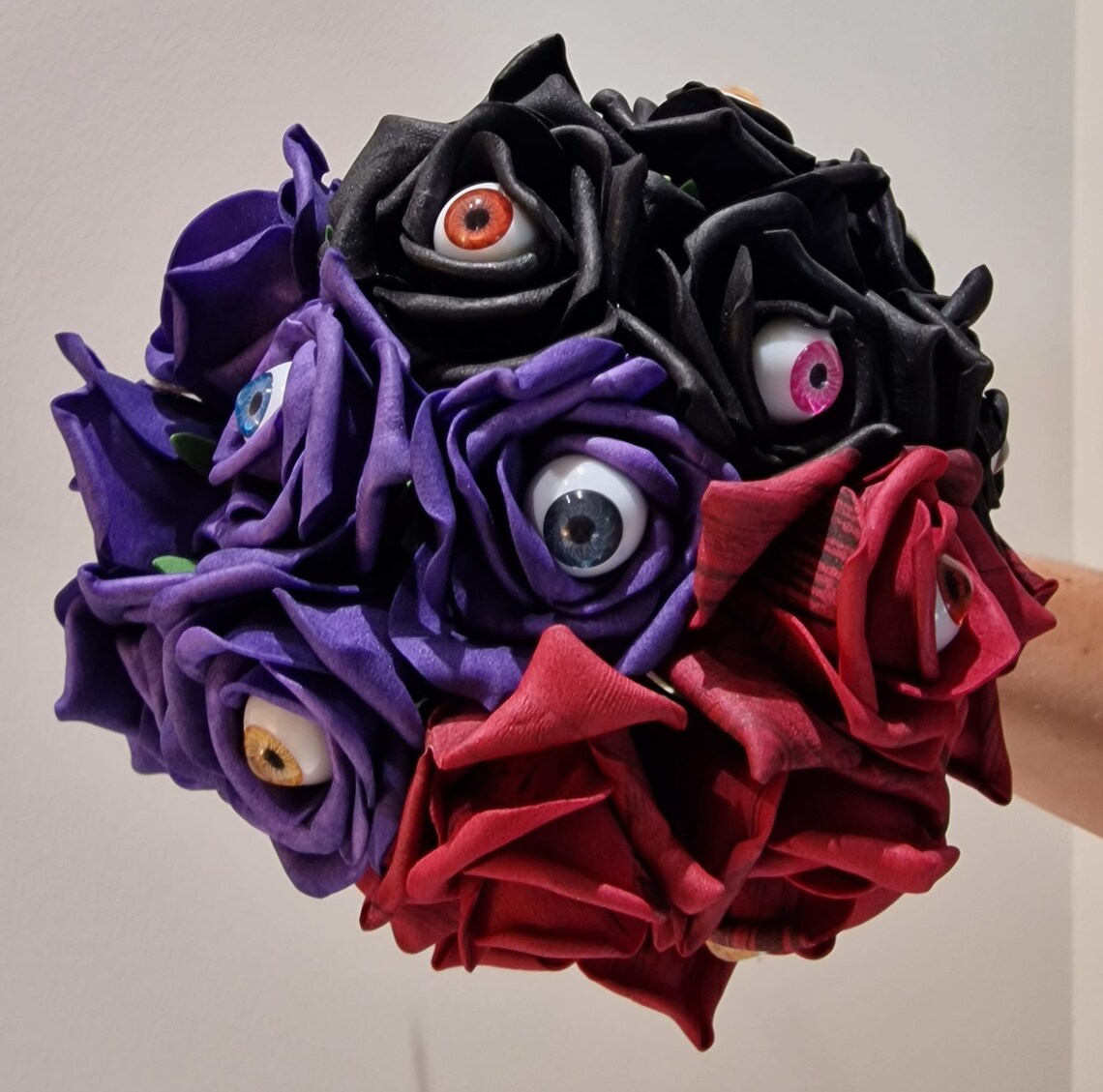 Red Gothic Bouquet All Seeing Eye Flowers,goth Decor, Eye Posy,creepy ...