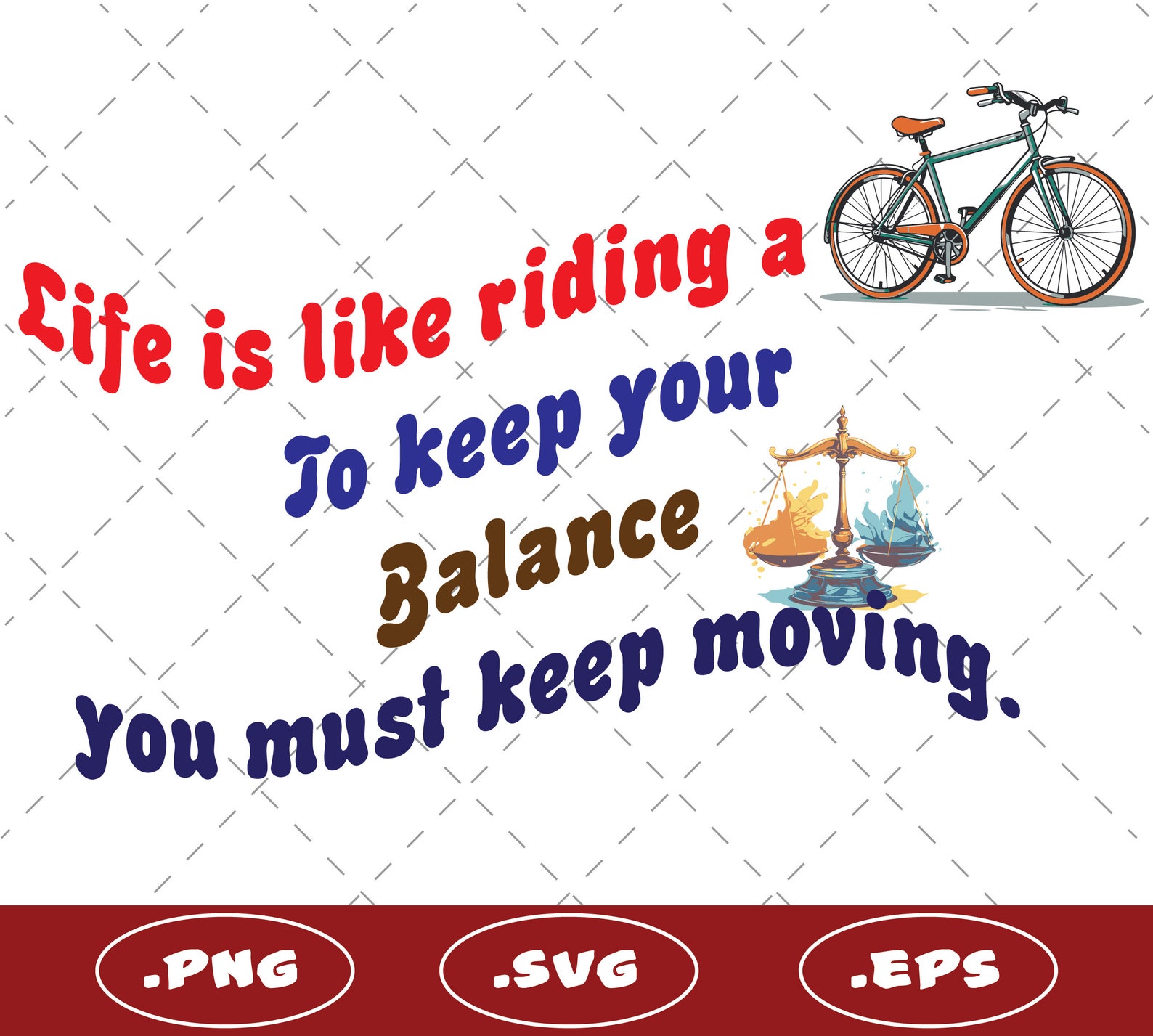 Life is Like a Bicycle, Quote Png, Balance Png, Motivation Png, Bicycle ...