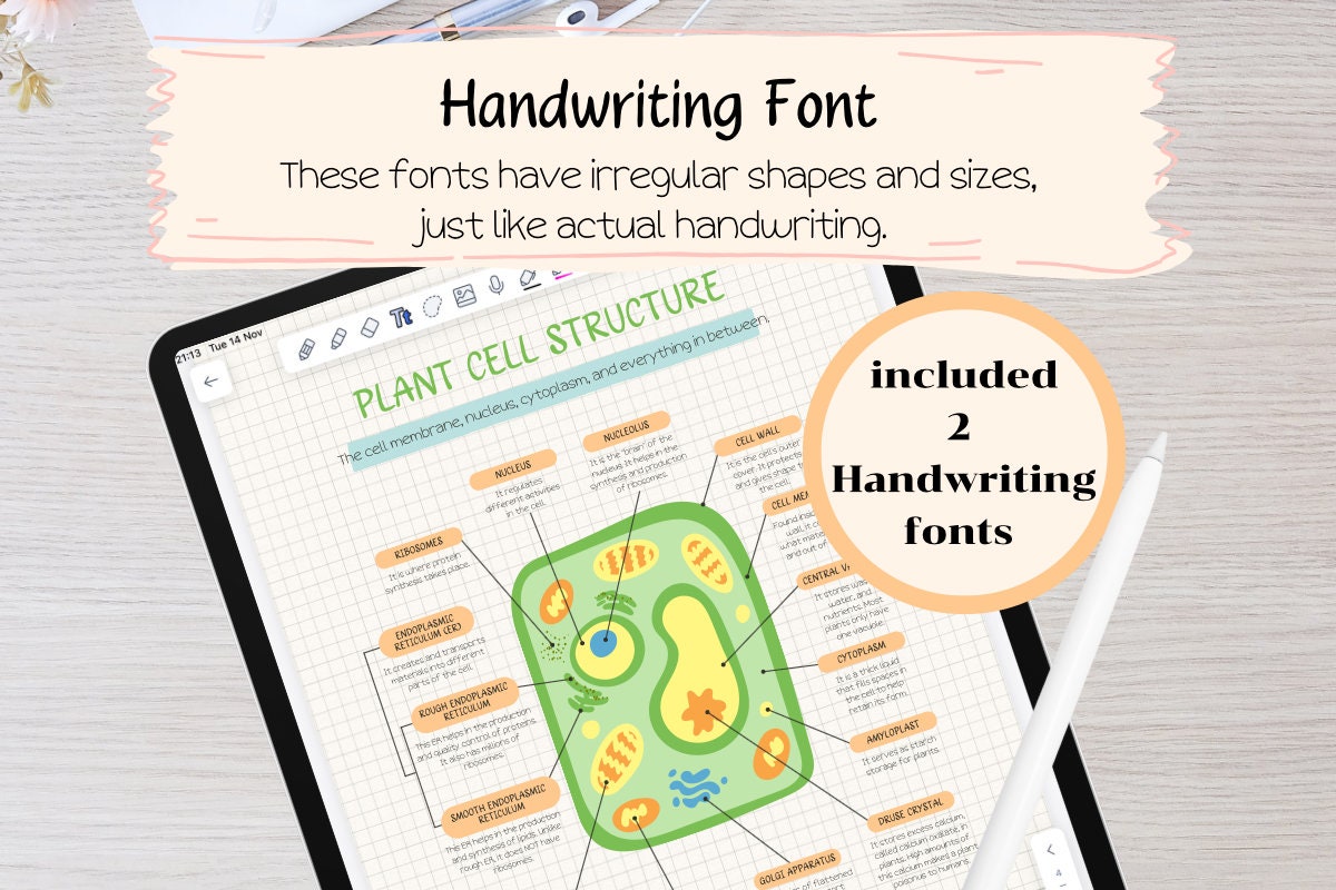 Two Handwritten Fonts, Note-taking With Neat Handwritten FONTS ...