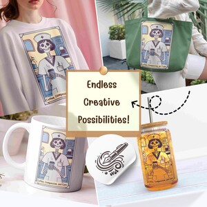 Halloween Bundle | Skeleton Tarot Card Png Svg | Retro Nurse PNG ...