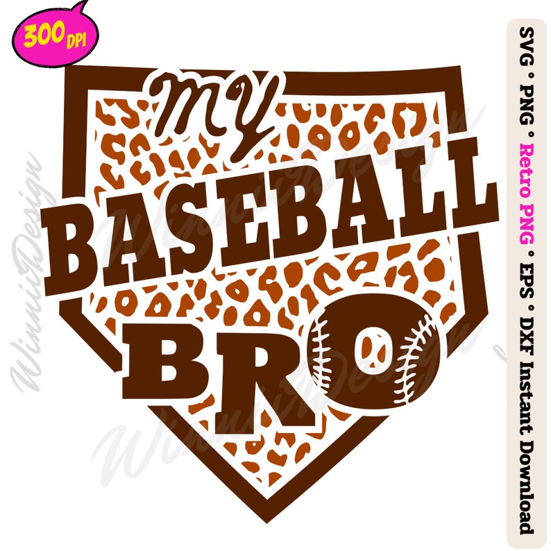 Distressed Leopard Baseball Png, Leopard My Baseball BRO Png Svg ...