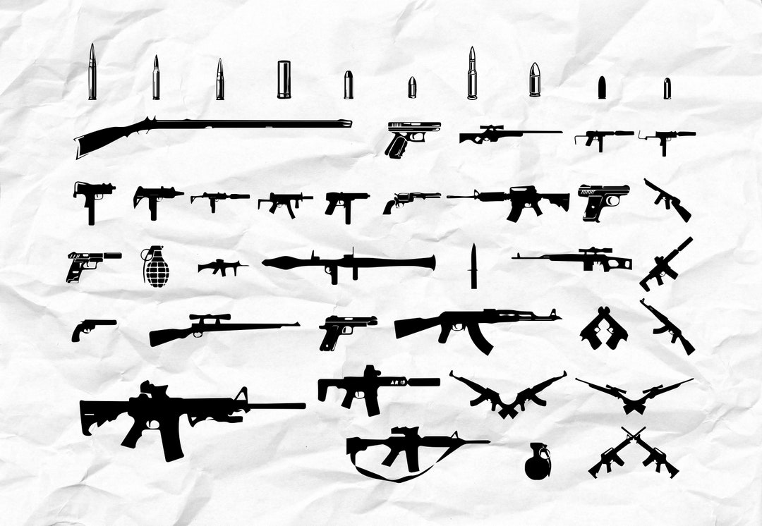 Guns SVG/ Military Weapon Svg/ Pistol Svg/ Weapon Svg/ - Etsy