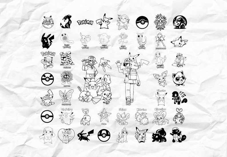 Pokemon SVG Pokemon Bundle Svg Pikachu Svg Pokemon Friends Svg - Etsy UK