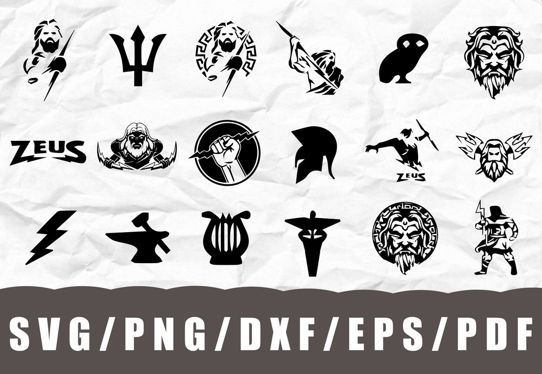 The Mighty Zeus Svg Svg Cutting File Eps Dxf Pdf Png - Etsy