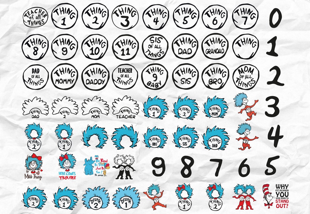 Thing Boy, Thing Girl Svg Layered Item, Clipart, Cricut Digital Vector ...