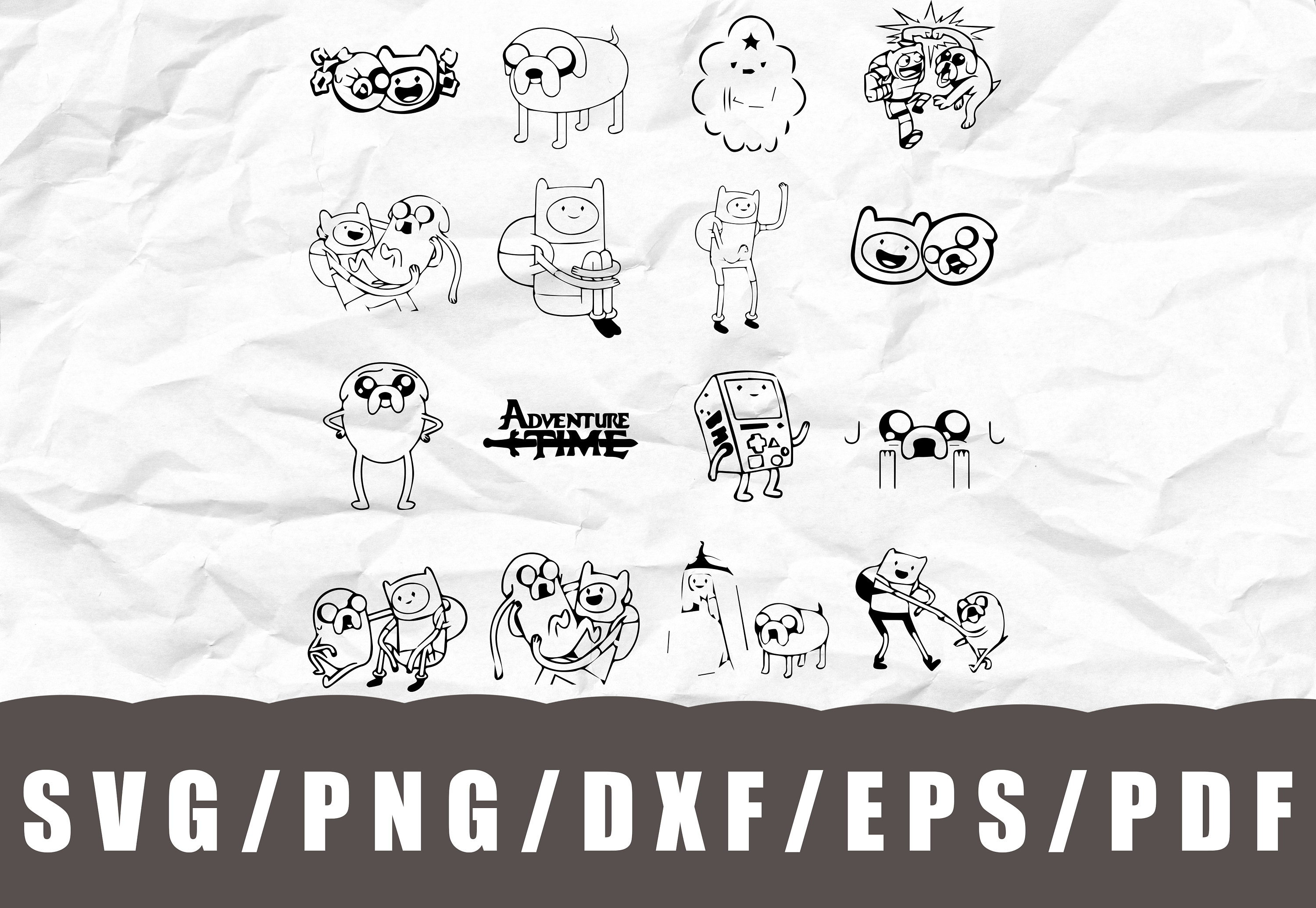 Adventure Time Clipart 16 Draw, Adventure Time Svg, Png, Characters ...