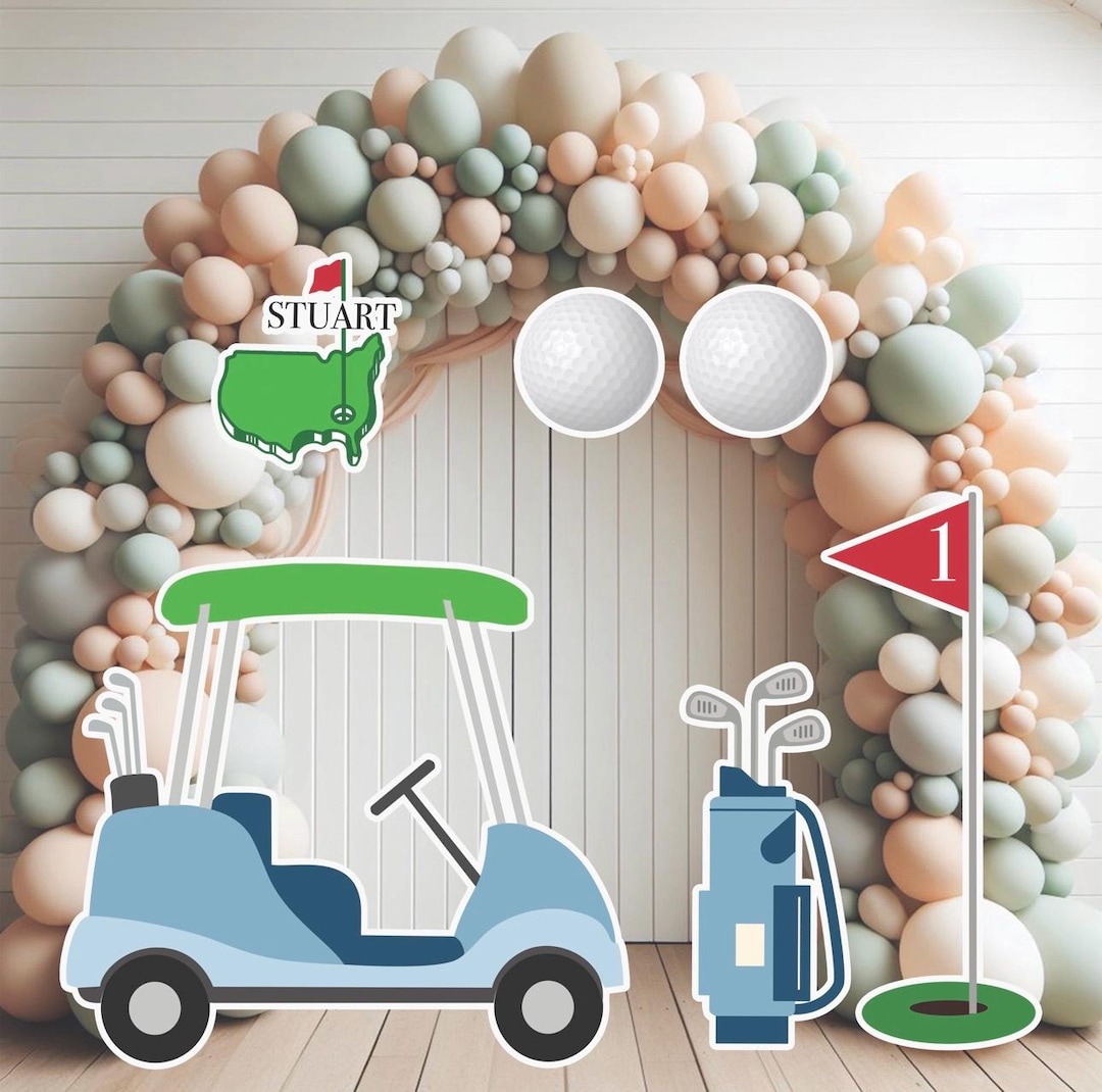 S656HS , Printed, Colorplast Cutouts Party Decorations: Golf Set - Etsy