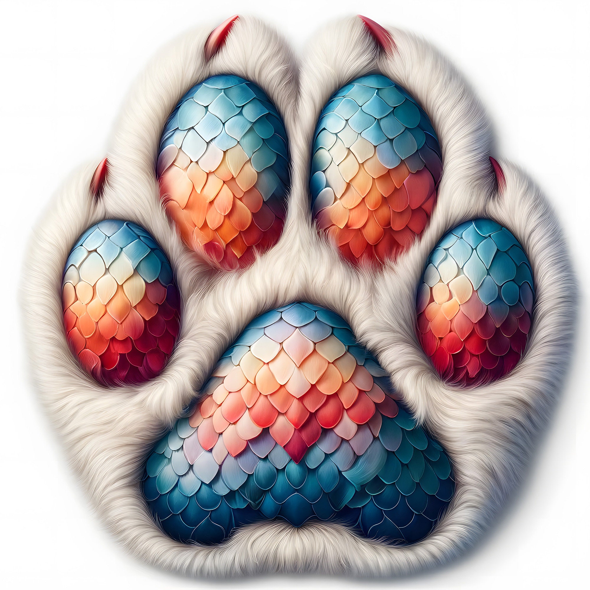 10 Paw Print Digital Clipart, Paw Print Illustration, Instant Download ...