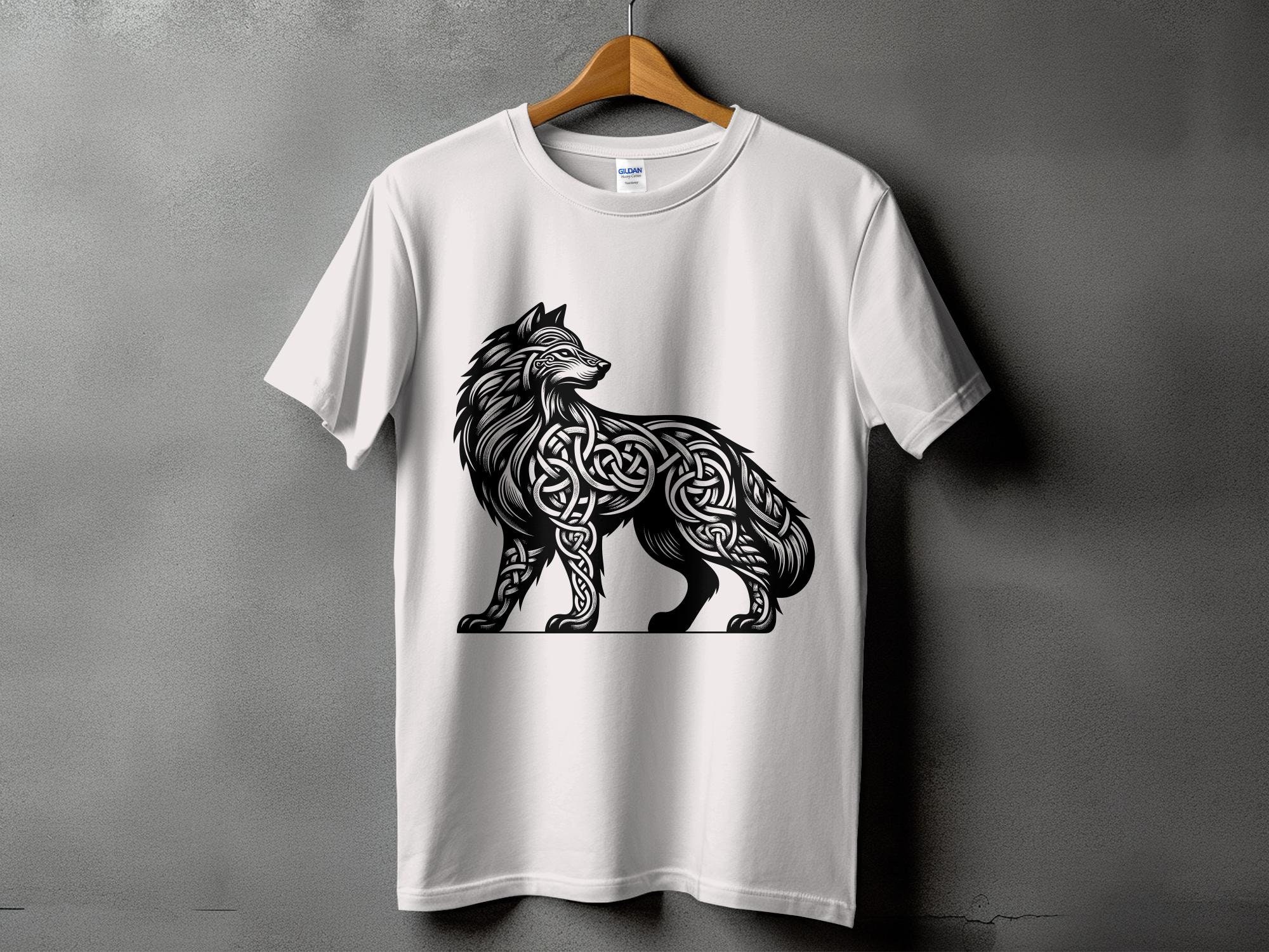 Celtic Wolf Svg, Wolf Black Vector Illustration, Wolf Svg Files for ...