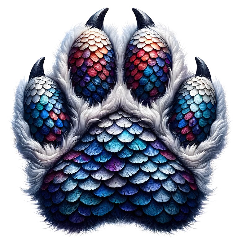 10 Paw Print Digital Clipart, Paw Print Illustration, Instant Download ...