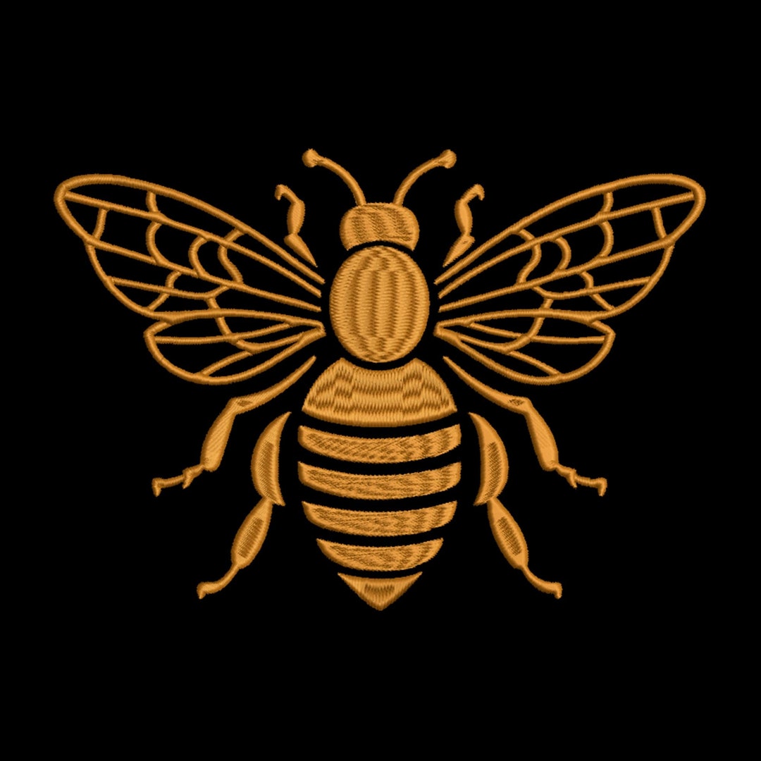 Golden Bee Embroidery Design, Digital Download, Machine Embroidery ...