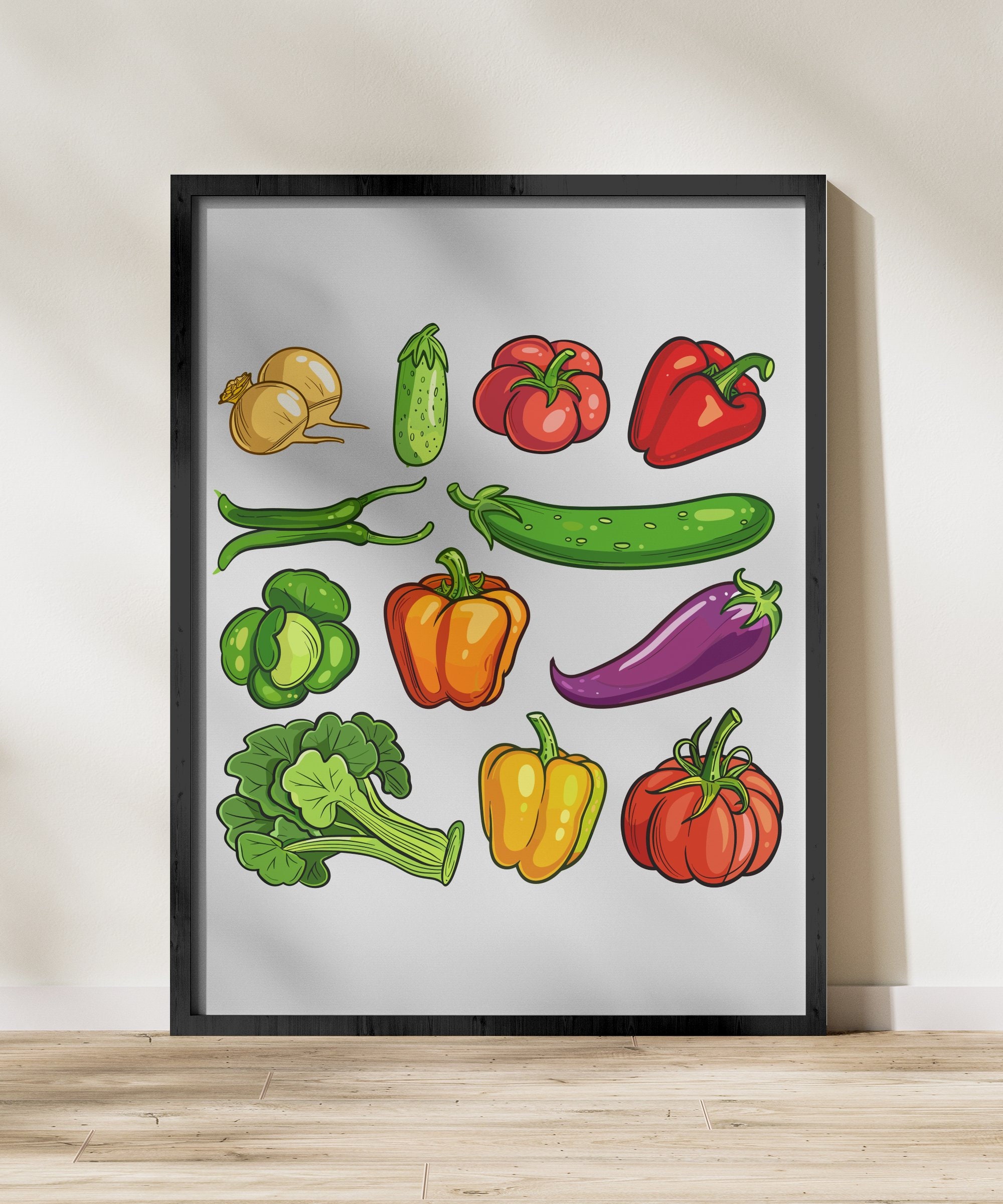 Vegetable Clipart Svg Bundle, Garden Veggies Digital Art, Png Dxf Ai ...
