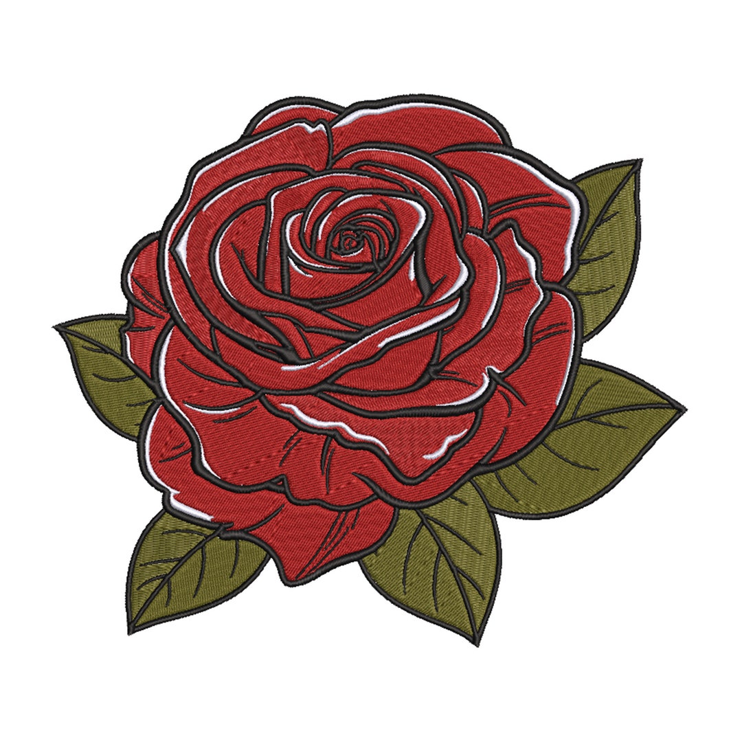Rose Embroidery Design - Floral Appliqué Pattern for Machine Embroidery ...