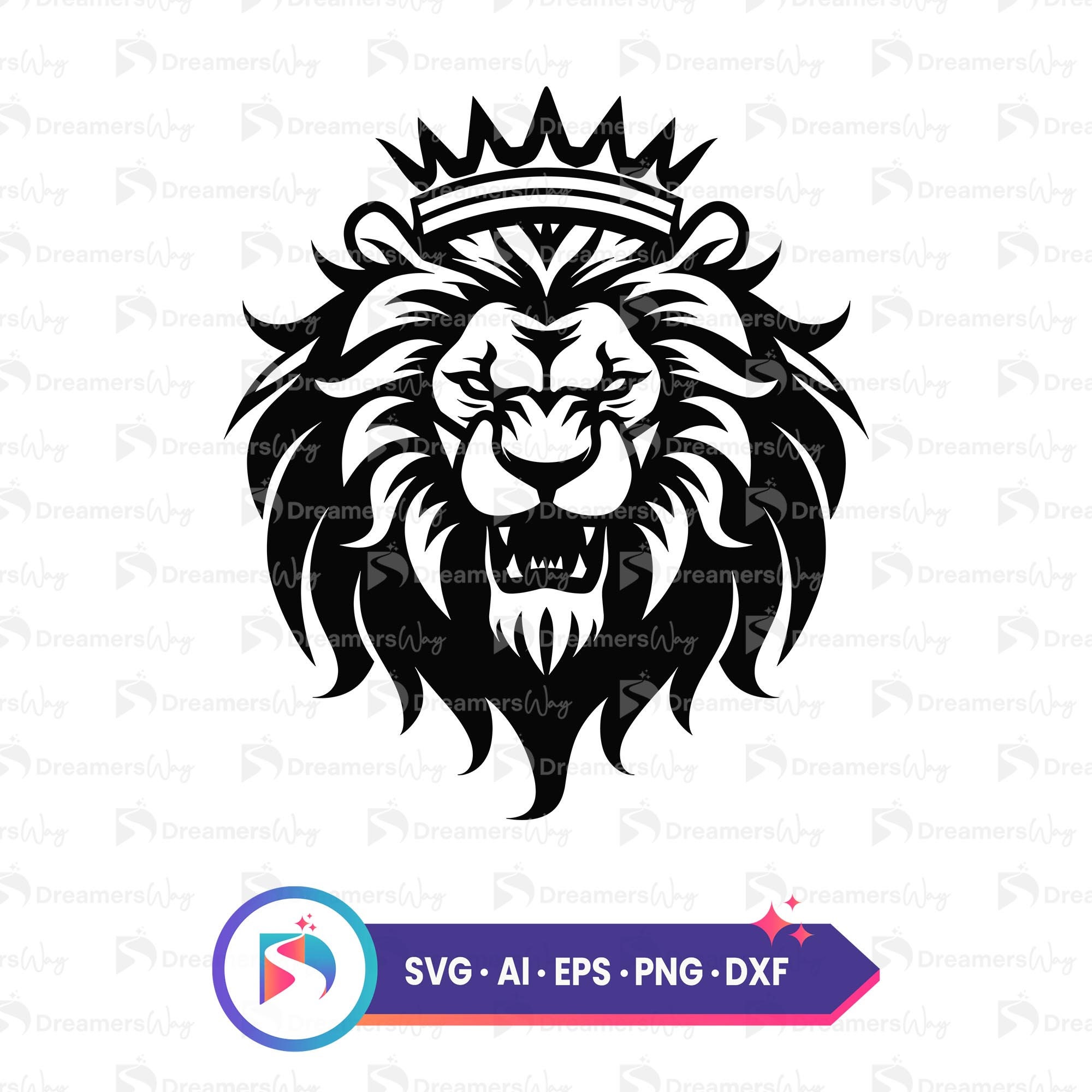 Angry Lion King Crown, Svg, Digital Download for Vinyl and Heat ...