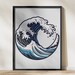 Ocean Waves Vector Illustration, Wall Art, Svg Png Eps Dxf Files ...