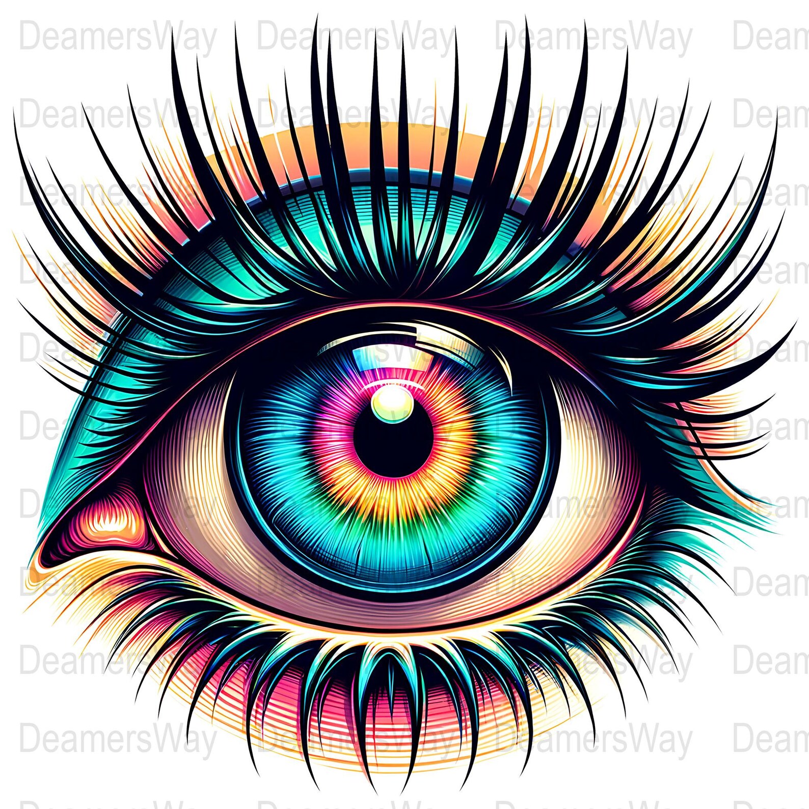 Colorful Eye Clipart Bundle: 10 High-quality Transparent Png Files ...
