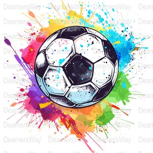 Colorful Soccer Ball Clipart Bundle: 10 High-quality Transparent Png ...