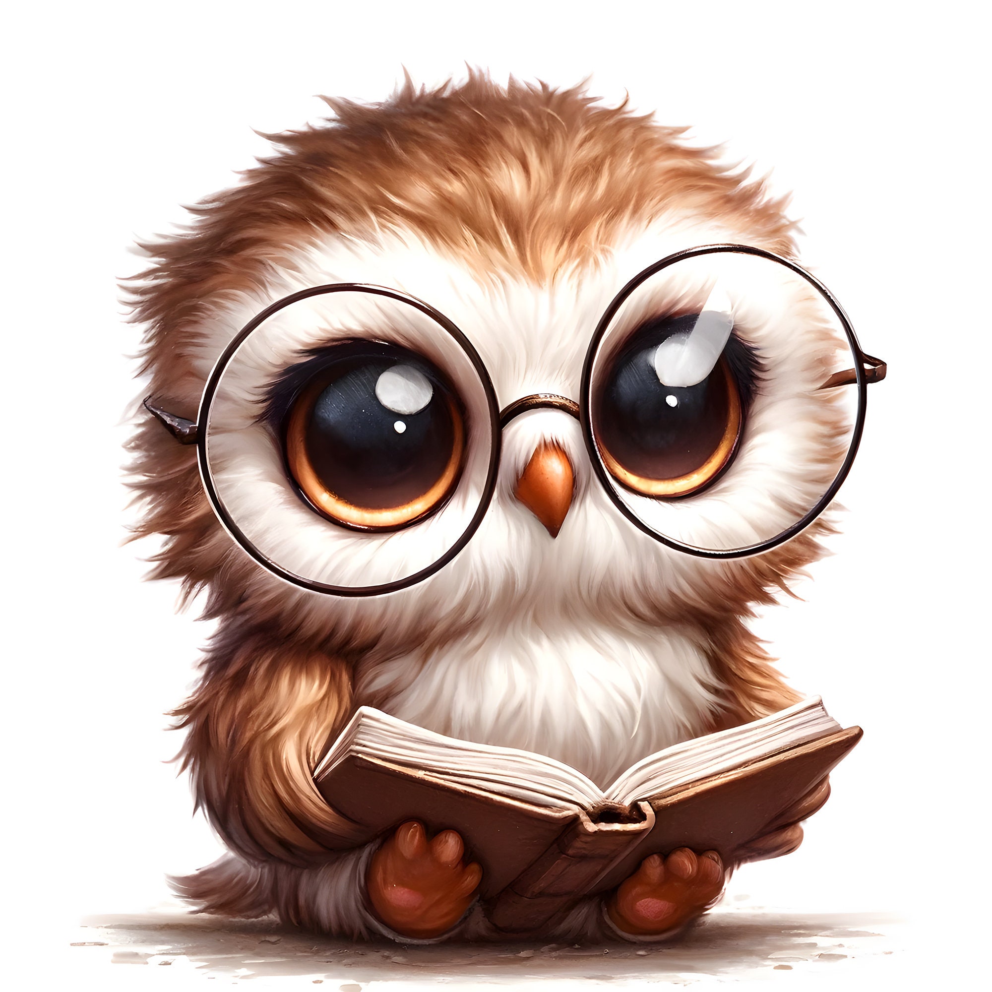 10 Cute Owl Digital Clipart, Cute Owl Illustration, Instant Download ...